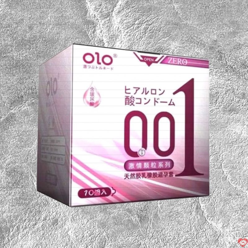 Bao cao su OLO 0.01 Zero Hồng siêu mỏng, hạt gai, gel trơn
