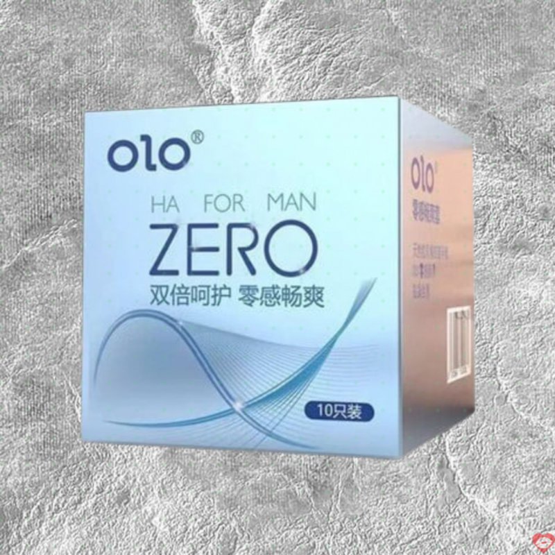OLO 0.01 Zero Ha For Man - Bao cao su siêu mỏng nhiều gel, hộp 10 cái
